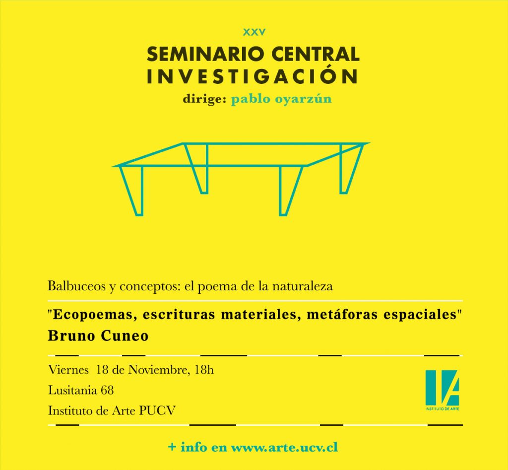 Instituto de Arte PUCV | «Ecopoemas, escrituras materiales, metáforas ...